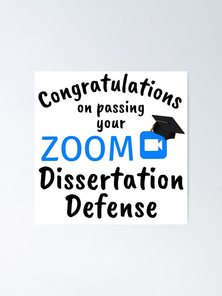 Poster « Félicitations pour avoir réussi votre soutenance de thèse ...