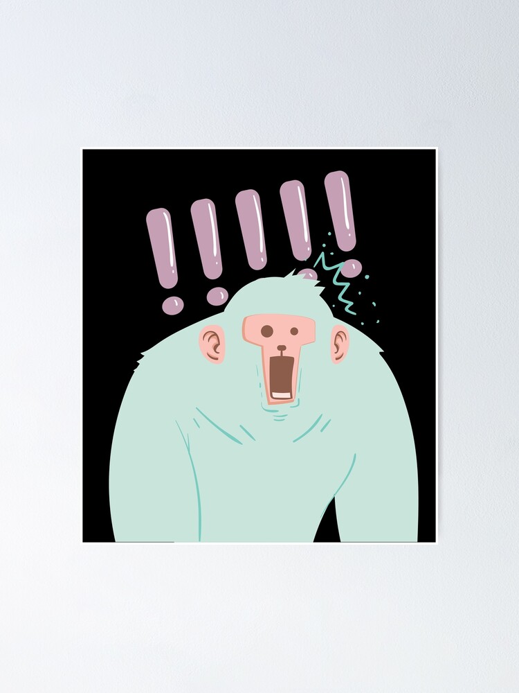 Póster «Gráfico de simio cara de mono» de Schka | Redbubble