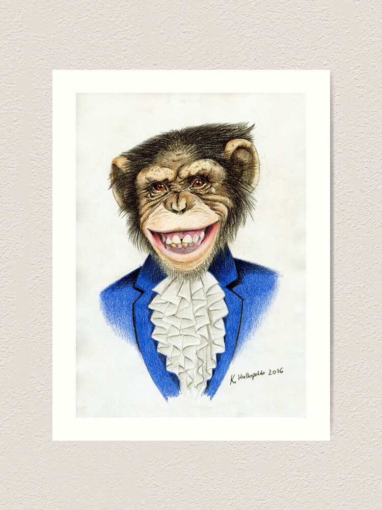 "chimp the pimp" Art Print by antiquos87 | Redbubble