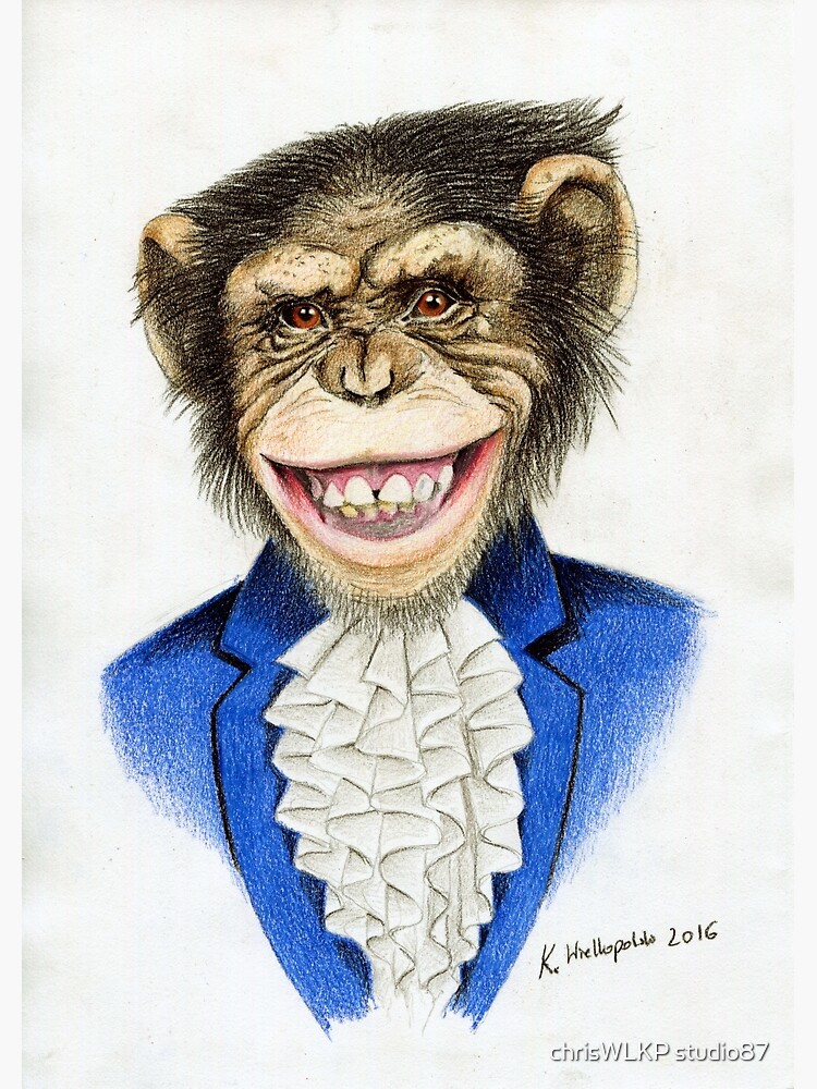 "chimp the pimp" Framed Art Print for Sale by antiquos87 | Redbubble