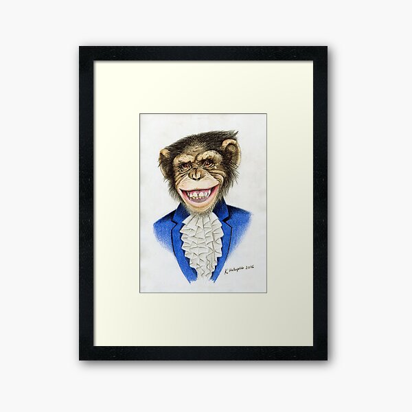 "chimp the pimp" Framed Art Print for Sale by antiquos87 | Redbubble