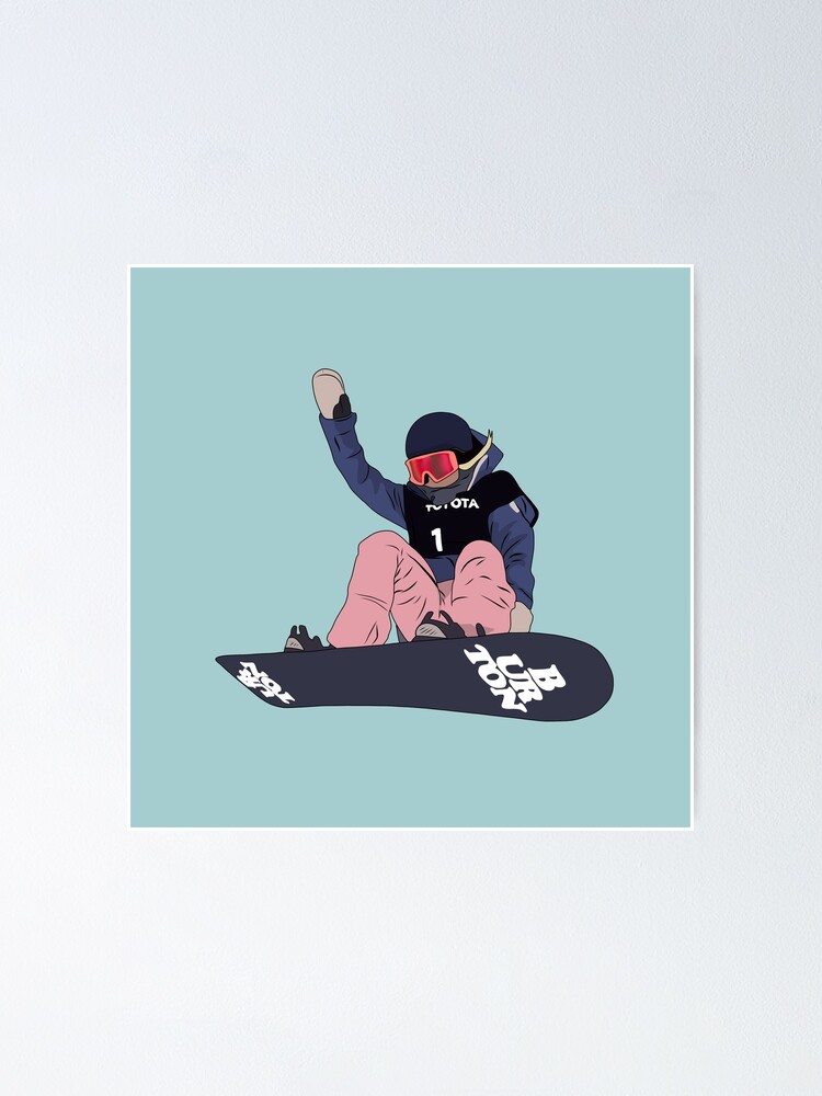 Poster « Chloe Kim Snowboarder », par PiscesVibes | Redbubble