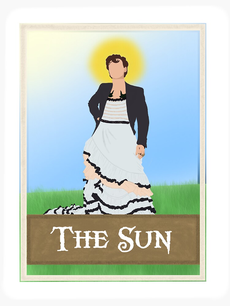 "Harry Styles The Sun Tarot" Sticker for Sale by zoevanv | Redbubble