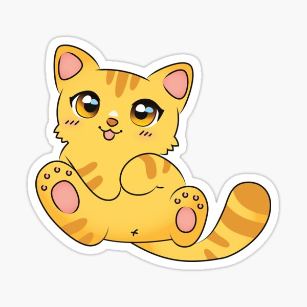 "Anime cat" Sticker by MooraTheNight | Redbubble