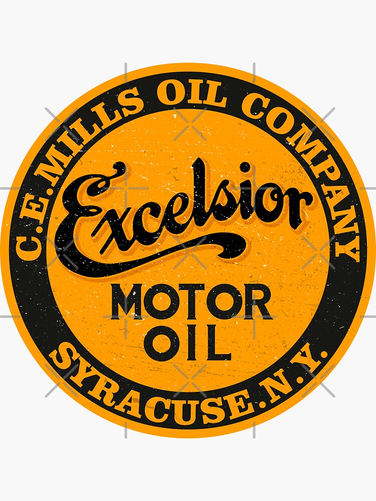 "Excelsior Motor oil vintage sign" Sticker for Sale by Ploxd | Redbubble