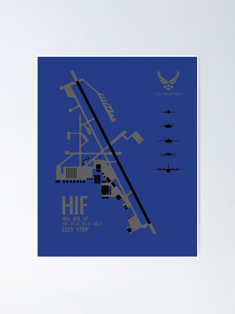 "Hill Air Force Base Airfield Diagram" Poster by jdmosher | Redbubble