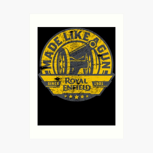 "Royal Enfield Made Like A Gun Logo" Art Print for Sale by ...