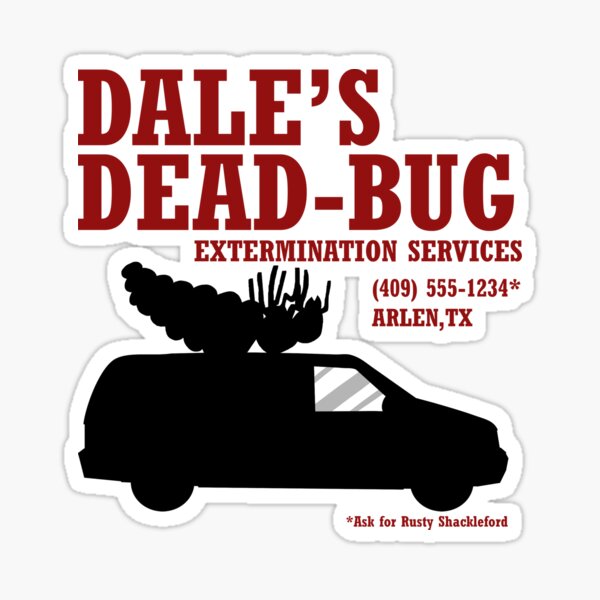 "Dale's Dead-Bug" Sticker by jordanlbender | Redbubble