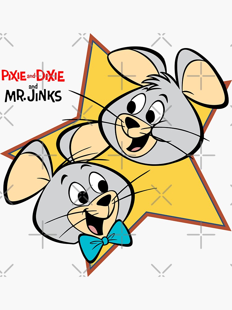 Pegatina «Dibujos animados de Pixie y Dixie» de teenysophia | Redbubble