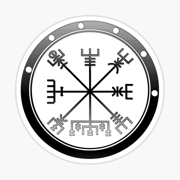 "Vegvisir Viking Compass " Sticker for Sale by GR-ART | Redbubble