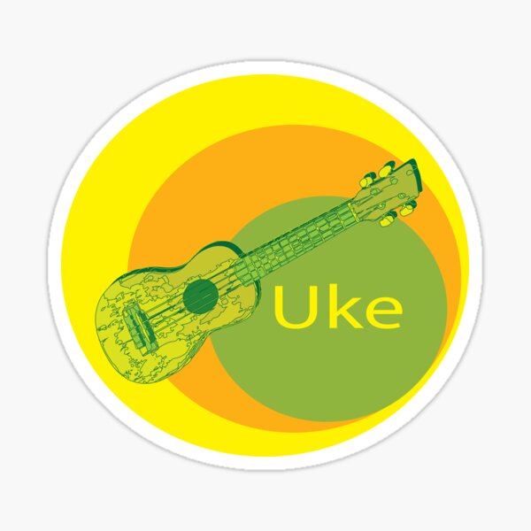 "Uke Ukulele" Sticker for Sale by JAZTshirt | Redbubble