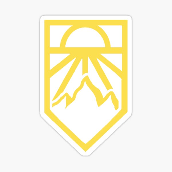 "Yellow Rectangular Logo" Sticker by Sun-BlueHills | Redbubble