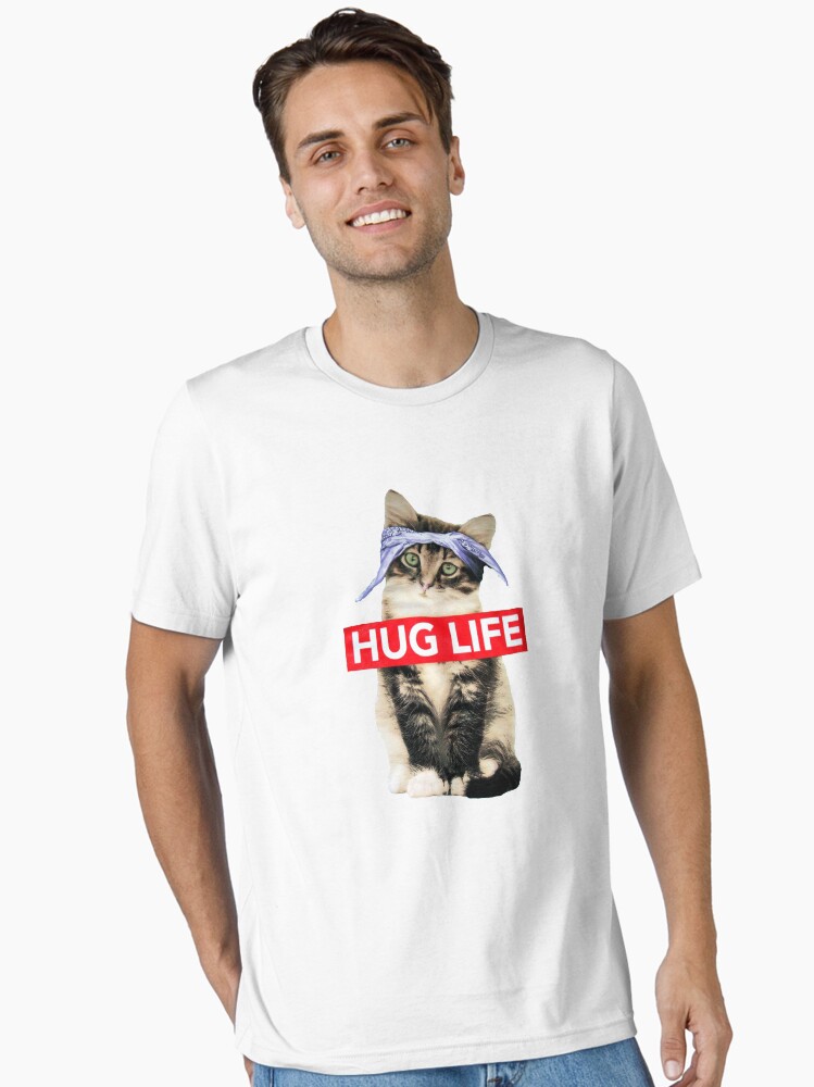 "Hug Life Cat" Essential T-Shirt for Sale by jarwokwat | Redbubble
