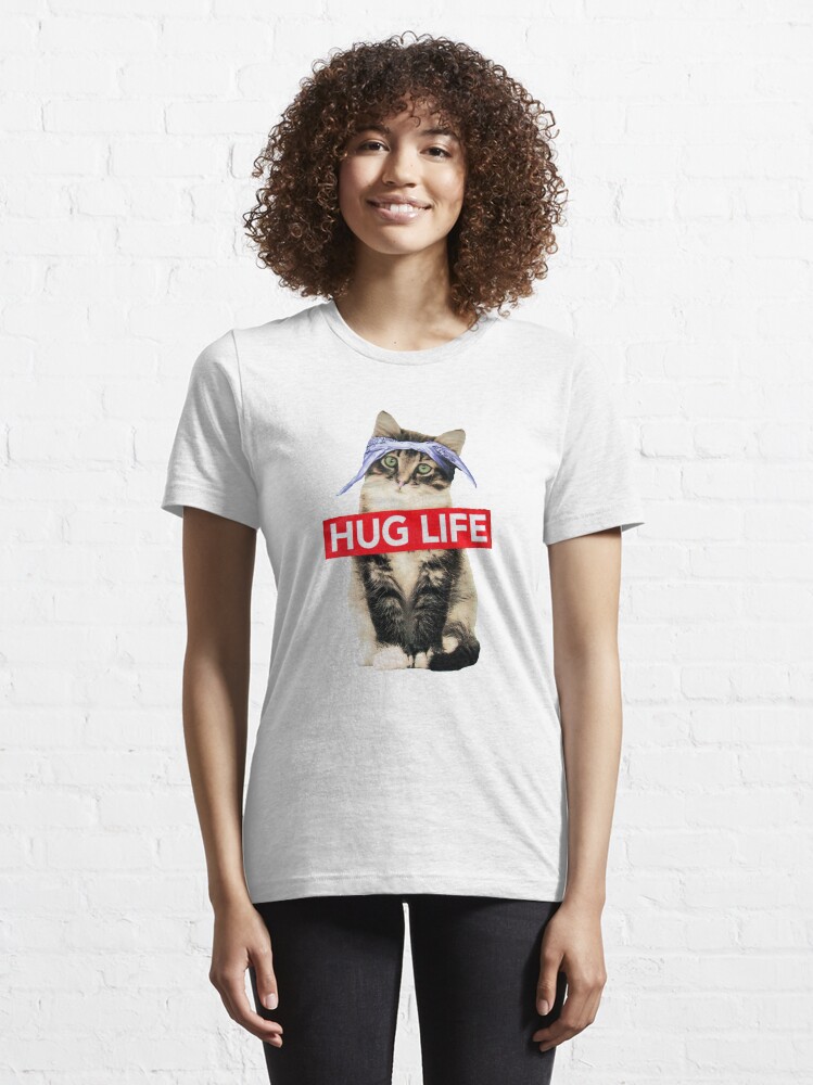 "Hug Life Cat" Essential T-Shirt for Sale by jarwokwat | Redbubble