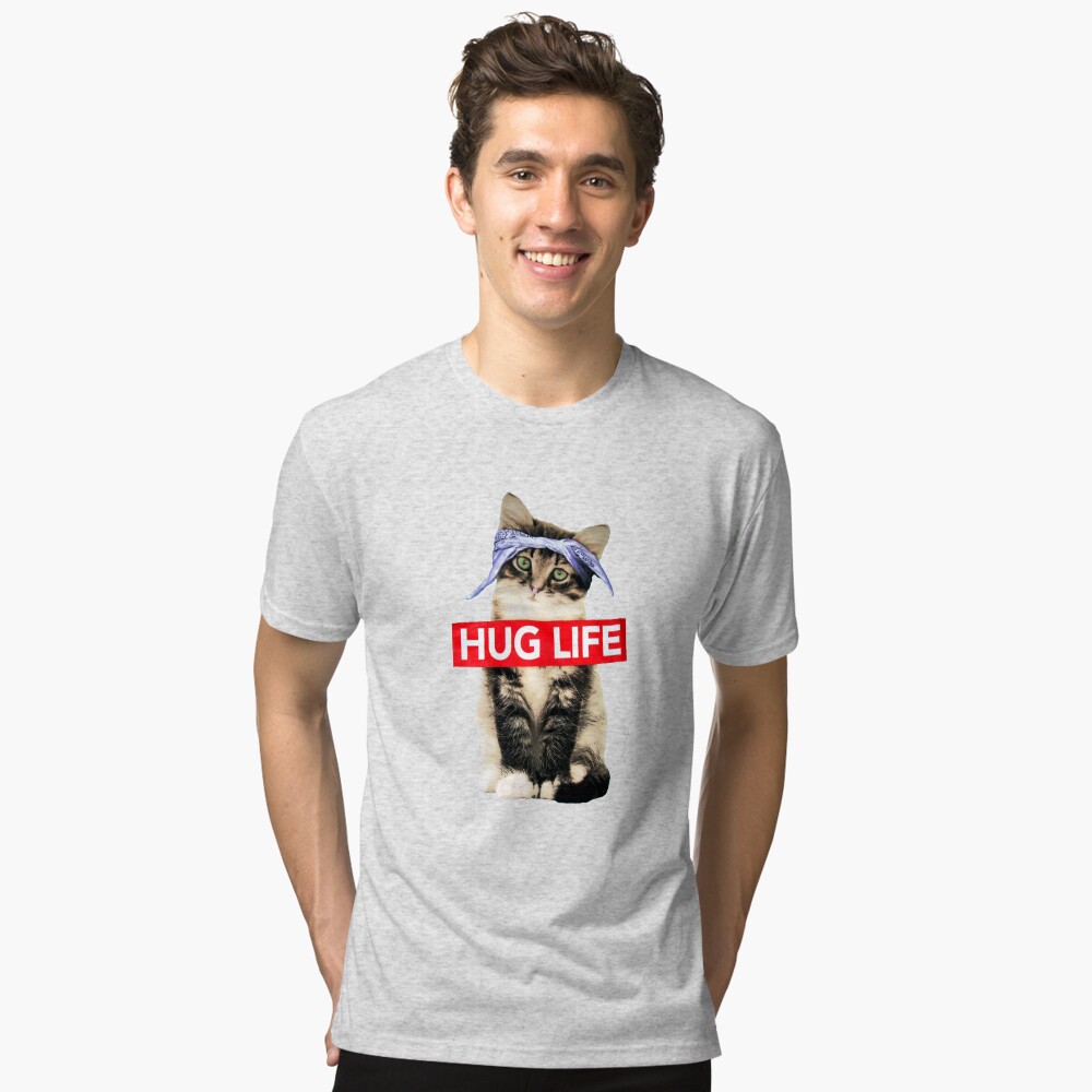 "Hug Life Cat" Essential T-Shirt for Sale by jarwokwat | Redbubble