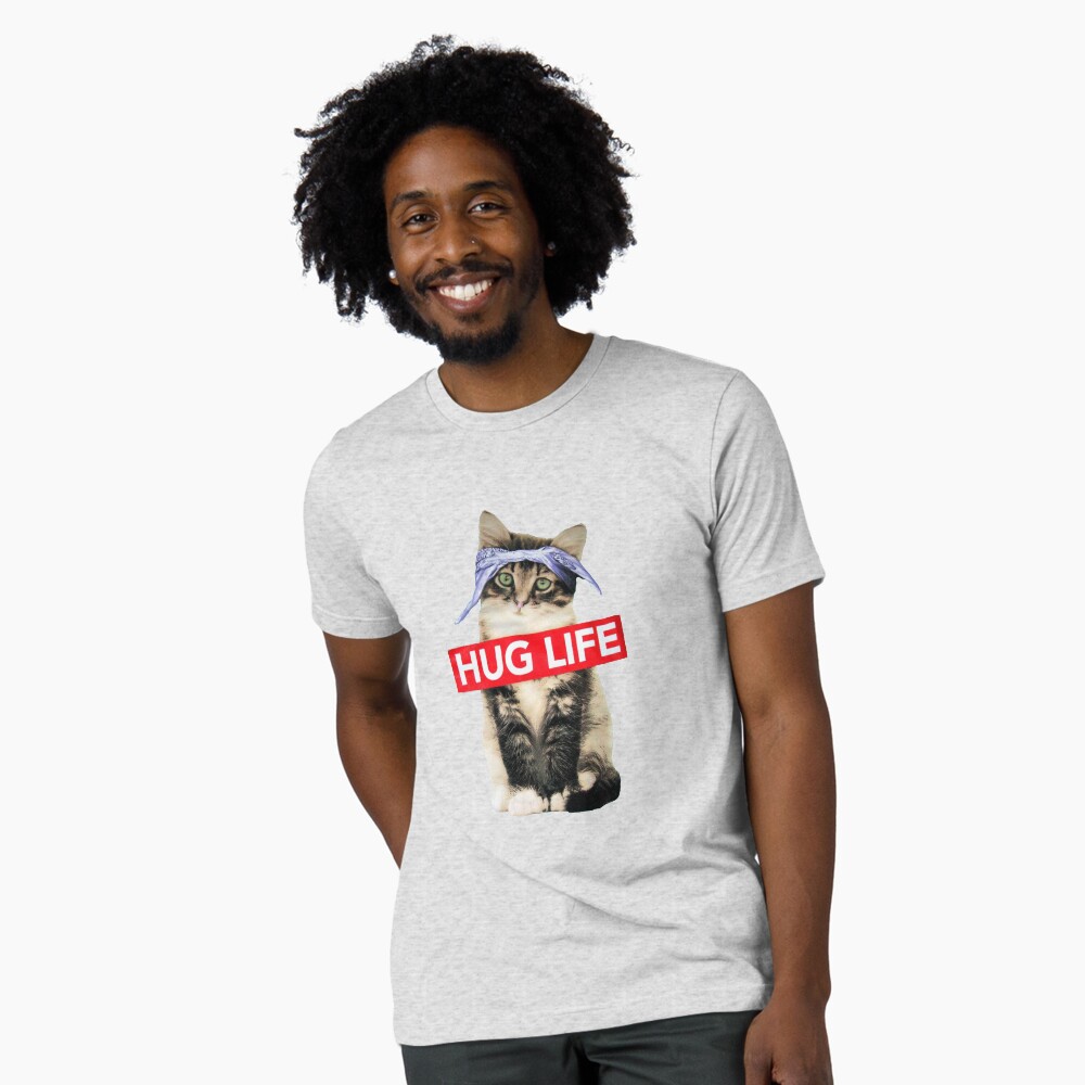 "Hug Life Cat" Essential T-Shirt for Sale by jarwokwat | Redbubble