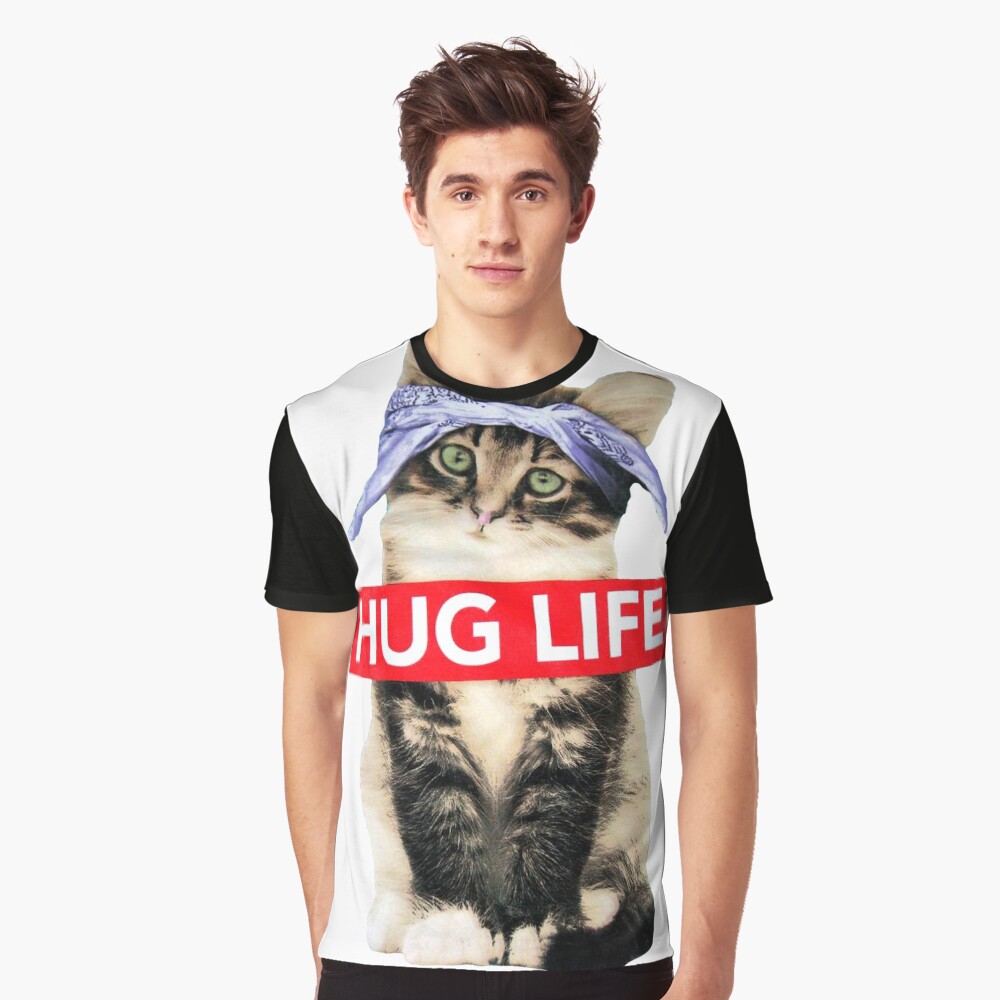 "Hug Life Cat" Essential T-Shirt for Sale by jarwokwat | Redbubble