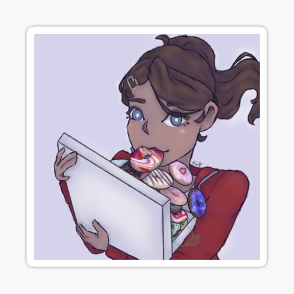 "Aoi hoarding donuts" Sticker for Sale by 88Blue-Rose88 | Redbubble
