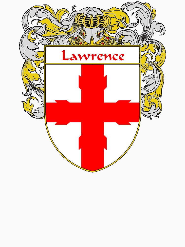 "Lawrence Coat of Arms/Family Crest" T-shirt for Sale by IrishArms ...