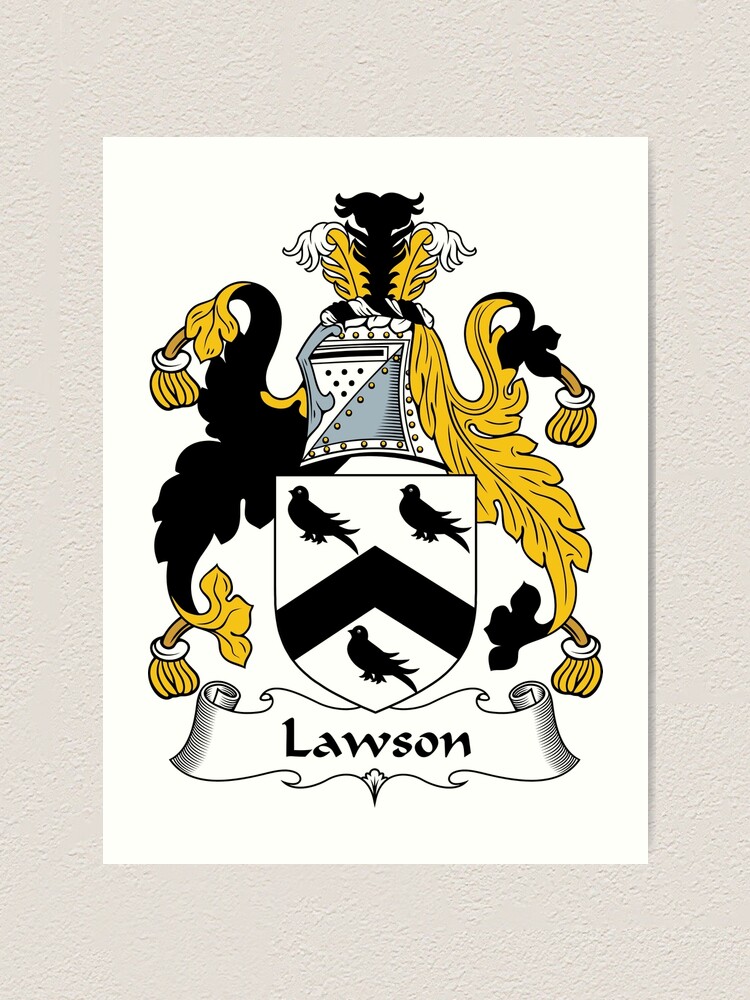 "Lawson Coat of Arms / Lawson Family Crest" Art Print for Sale by ...