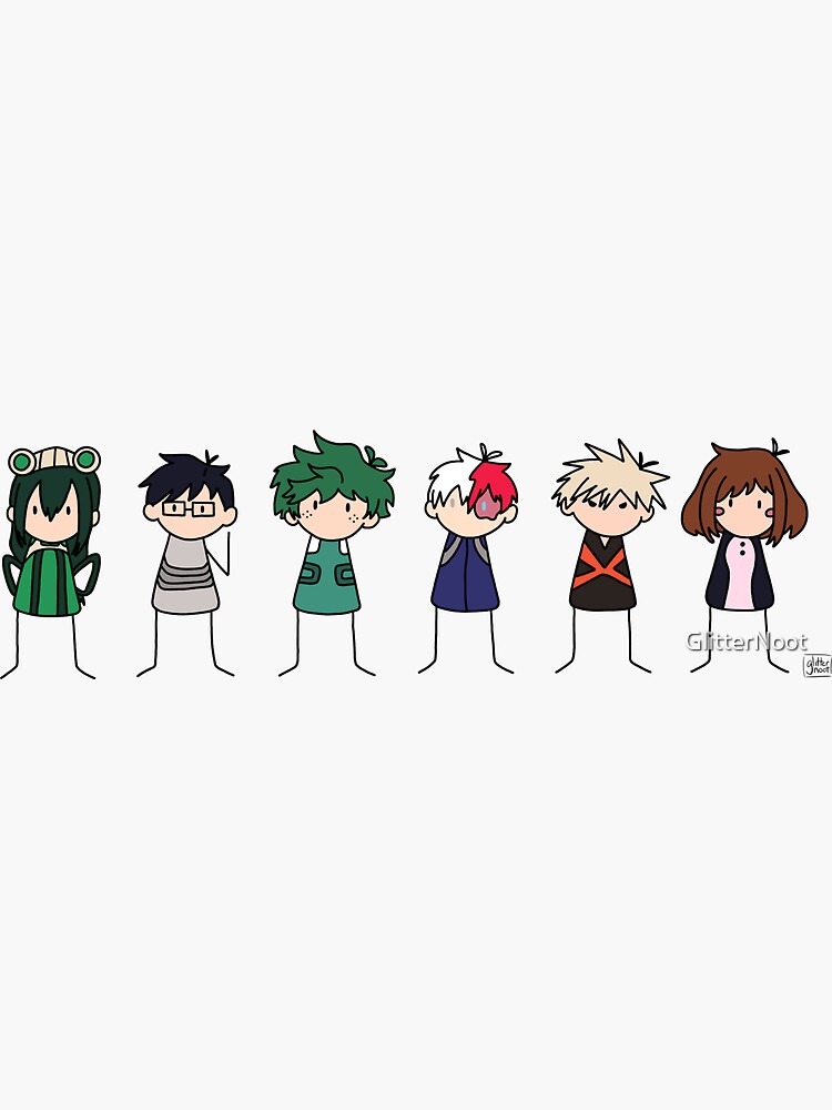 "mini dekusquad" Sticker for Sale by GlitterNoot | Redbubble