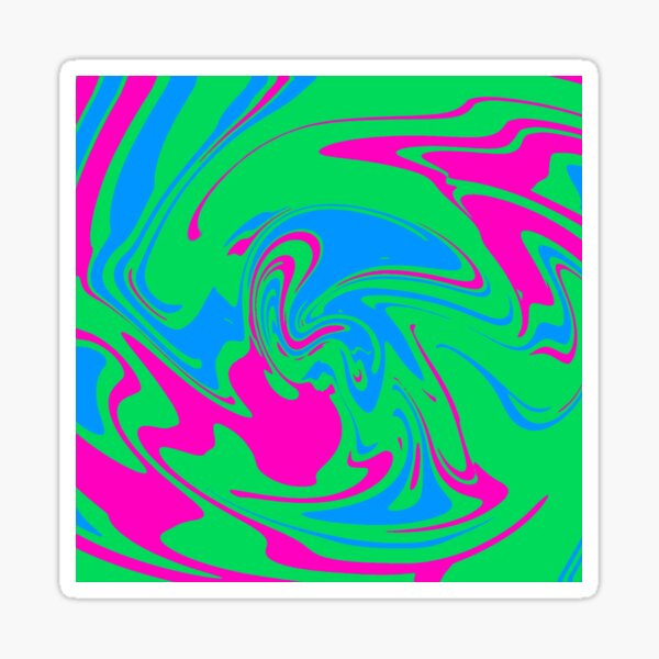 "poly pride flag swirl" Sticker for Sale by dangerousfrog | Redbubble