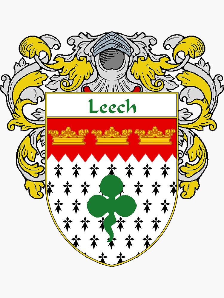 "Leech Coat of Arms/Family Crest" Sticker for Sale by IrishArms | Redbubble