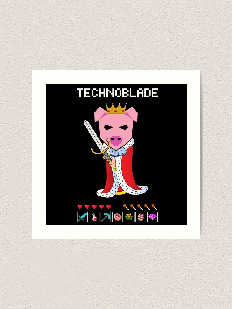 "Technoblade - Techno the pig ( Technoblade Never Dies )" Art Print for ...