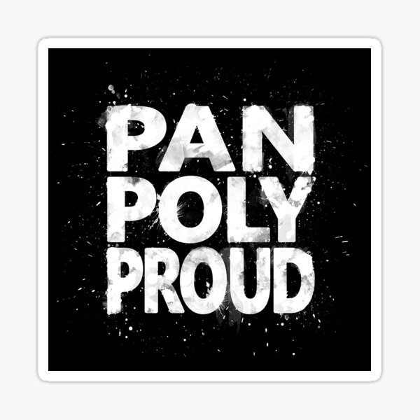 "Pan Poly Proud - White Text Version" Sticker for Sale by adriawells ...