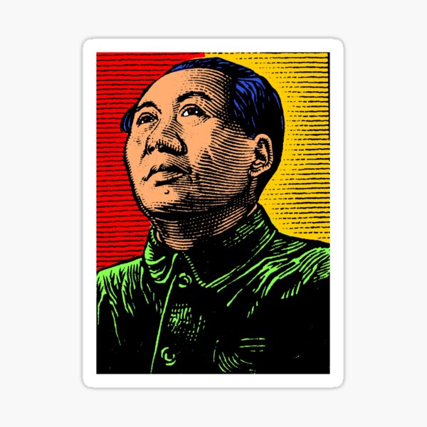 "Mao Zedong (Colour)" Sticker by truthtopower | Redbubble