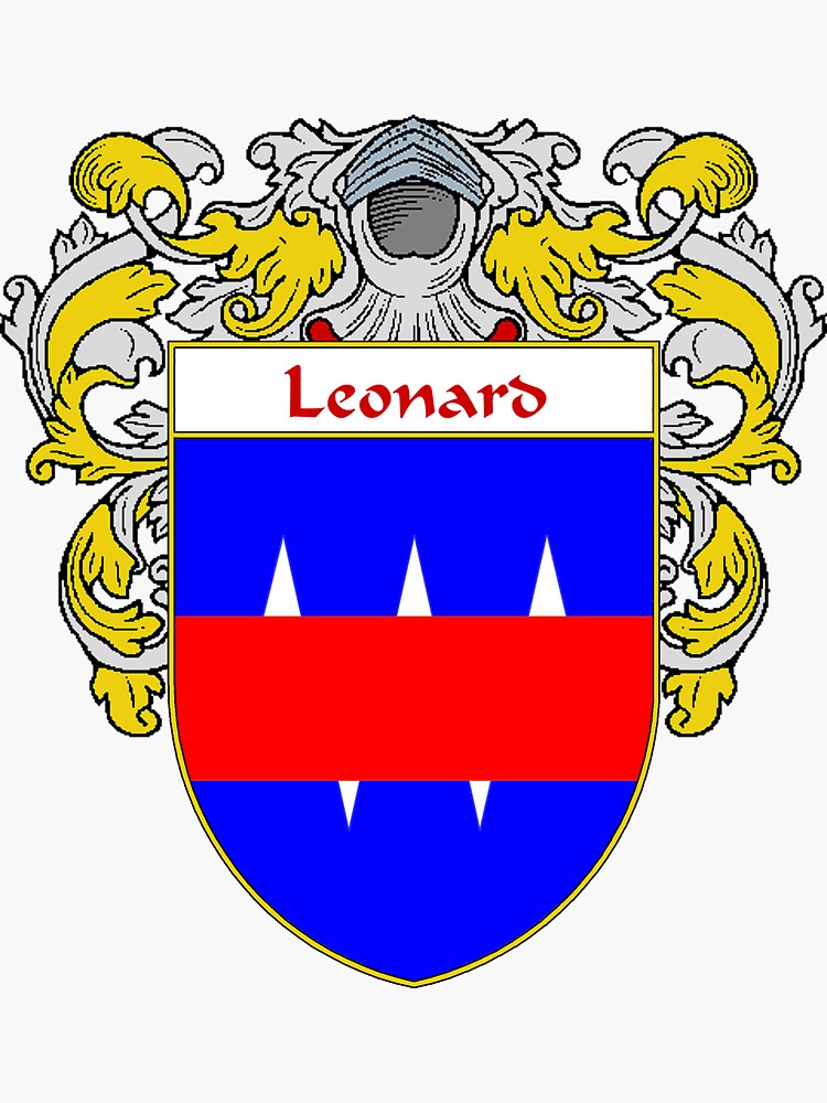 "Leonard Coat of Arms/Family Crest" Sticker for Sale by IrishArms ...