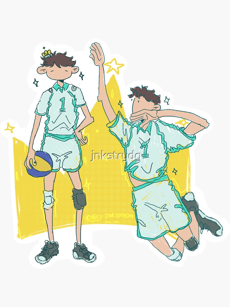"Oikawa sticker Illustration " Sticker for Sale by jnkstrydg | Redbubble