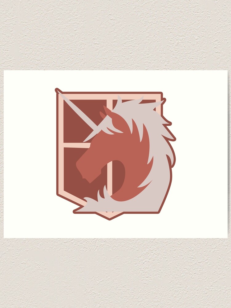 "Attack on Titan Pink Military Police Logo" Art Print for Sale by ...