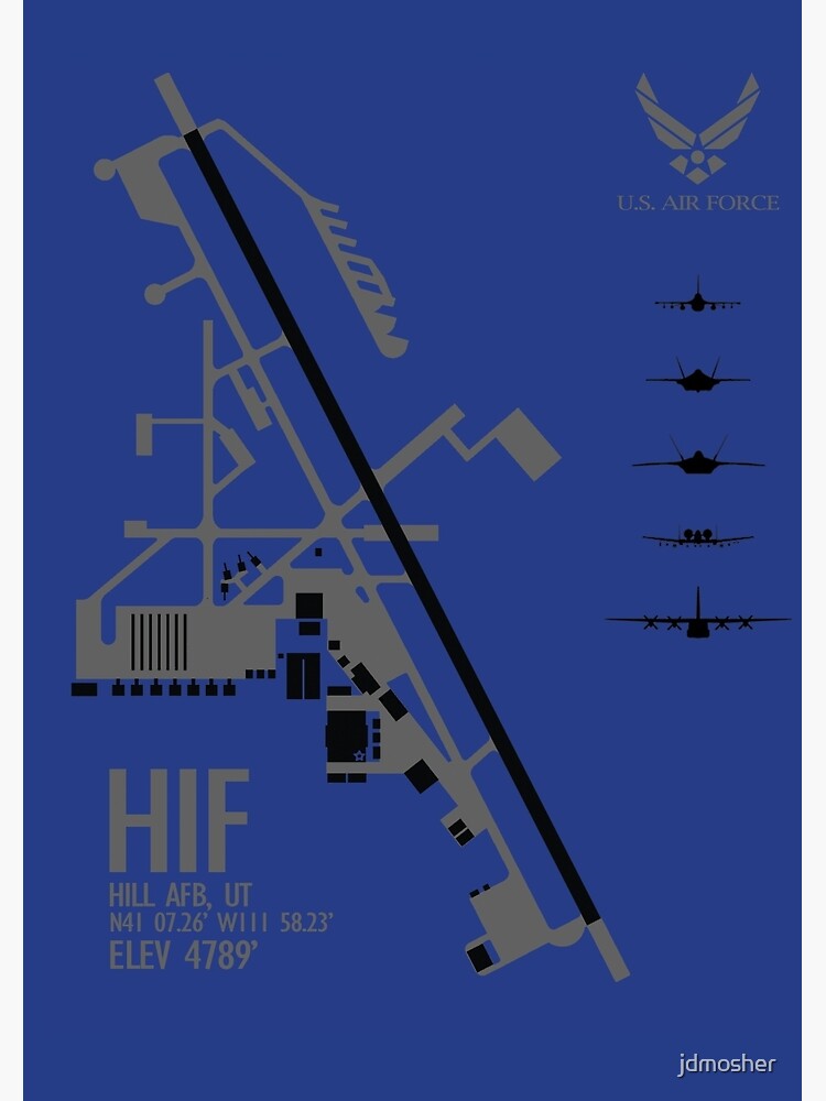 "Hill Air Force Base Airfield Diagram" Spiral Notebook by jdmosher ...