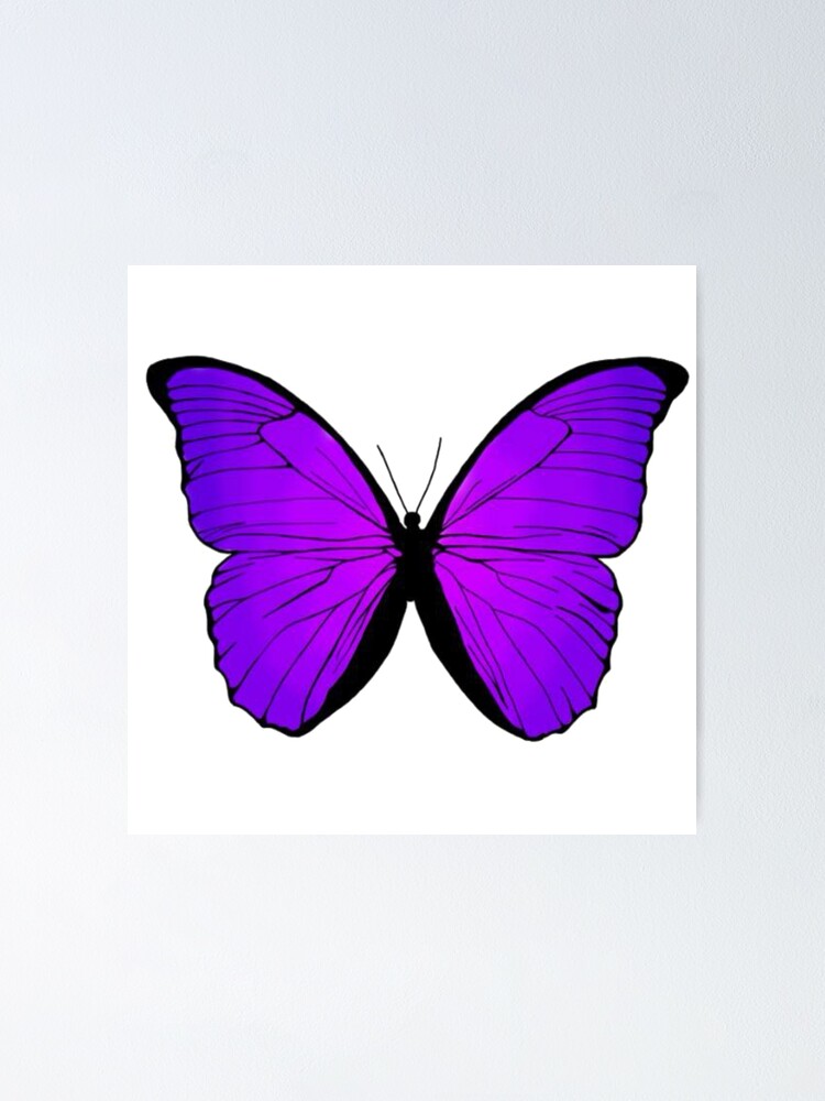 "Purple Butterfly" Poster by yaykaitlyn | Redbubble