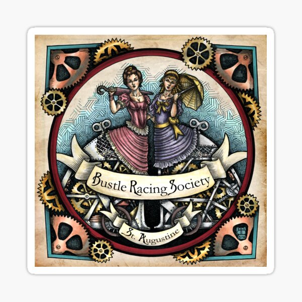 "Bustle Racing Society by Bobbie Berendson W" Sticker for Sale by ...