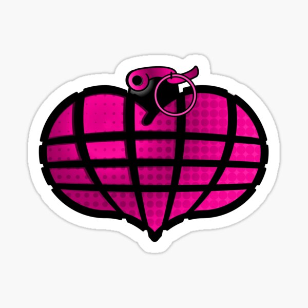 "HeartGrenade: Pinky-G" Sticker for Sale by giraffeKi | Redbubble