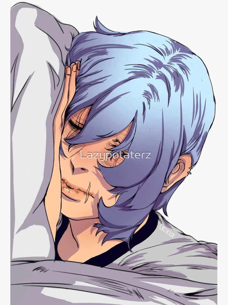 "Sleepy Shigaraki" Sticker for Sale by Lazypotaterz | Redbubble