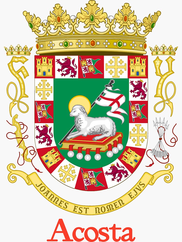 Pegatina «Escudo de Acosta de Puerto Rico» de carpediem6655 | Redbubble