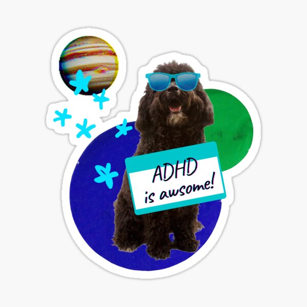 "cute adhd is awesome" Sticker for Sale by vividchic | Redbubble