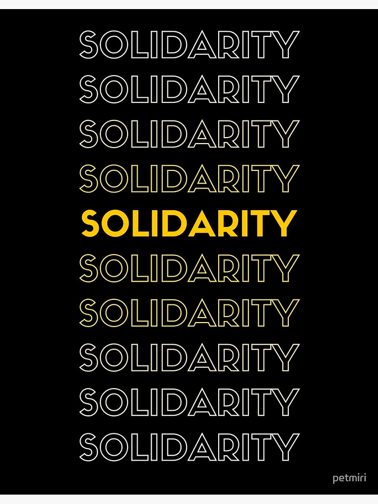 "Solidarity Text Design" Sticker for Sale by petmiri | Redbubble