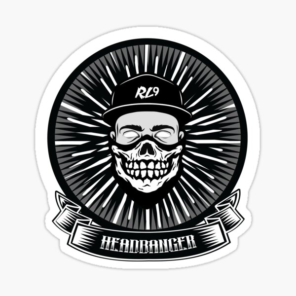 "RL9 - HeadBanger Squad(Front)" Sticker for Sale by BrittainDesigns ...