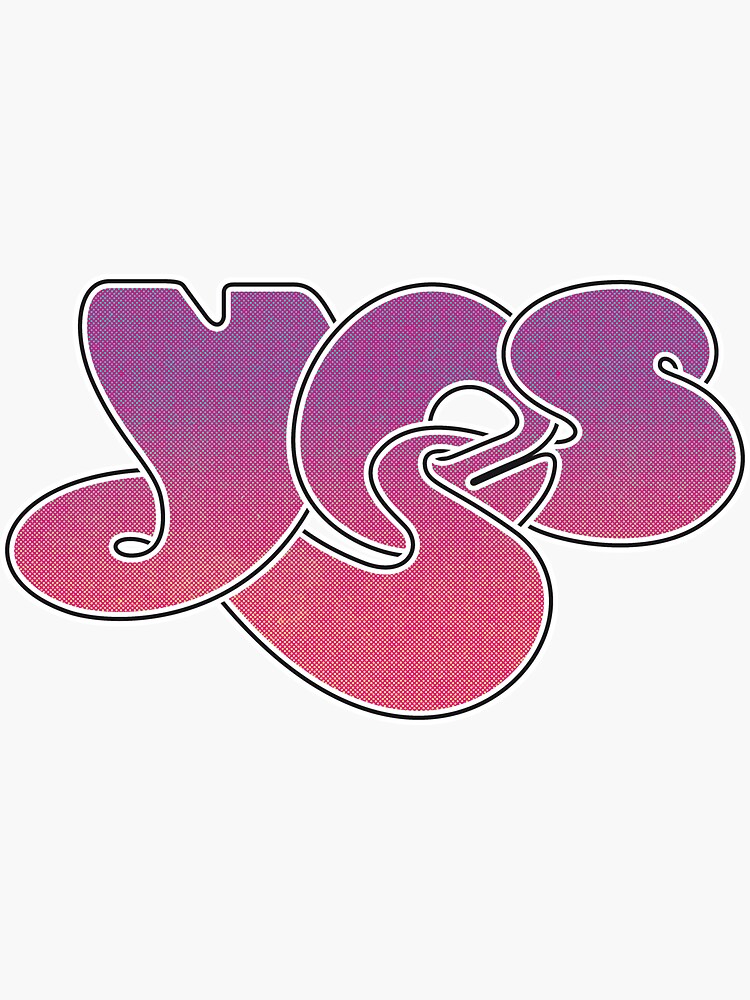 "YES LOGO" Sticker by PunkyMule | Redbubble