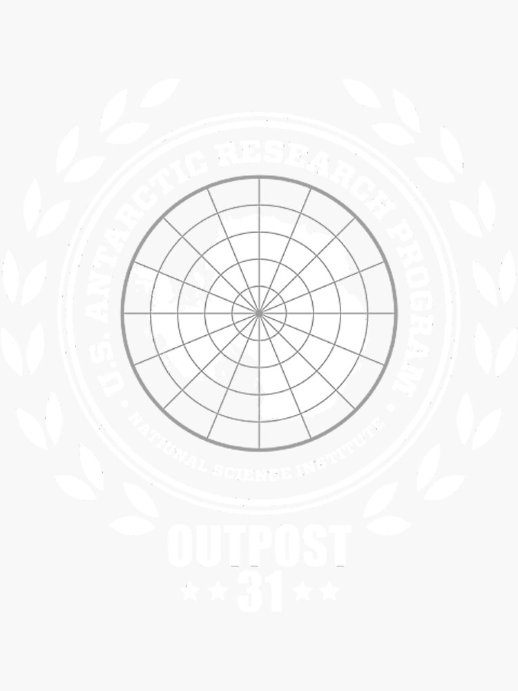 "outpost 31 us antarctica research white" Sticker for Sale by ...