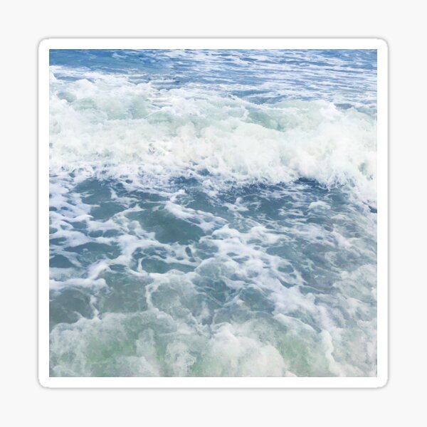 "Aesthetic blue ocean with crashing waves in Florida" Sticker by ...