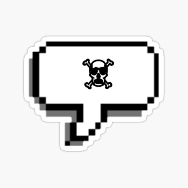 "Skull text" Sticker for Sale by Khyu3 | Redbubble