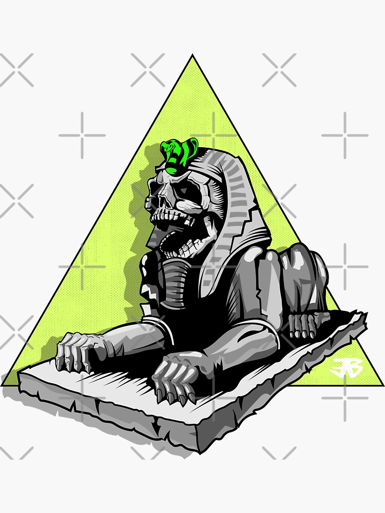 "Egyptian Skeleton Sphinx" Sticker for Sale by Ikaroots | Redbubble
