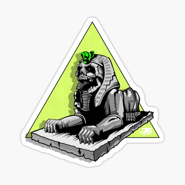 "Egyptian Skeleton Sphinx" Sticker for Sale by Ikaroots | Redbubble
