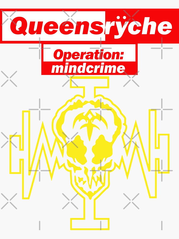 "Queensryche Retro T-Shirt Classic Guys Unisex Tee" Sticker for Sale by ...