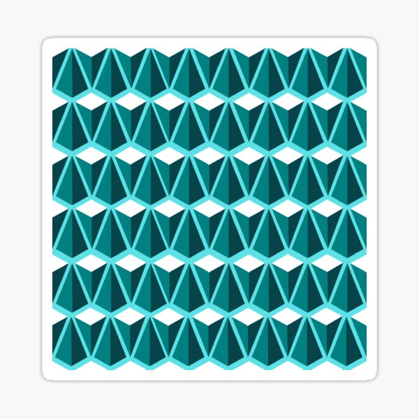 "Modern Art Geometric Pattern Blue Triangles" Sticker for Sale by ...